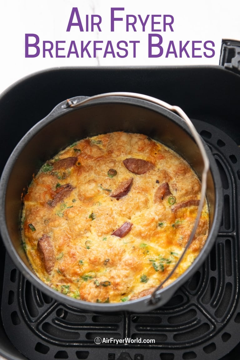 Air Fryer Breakfast Bakes with Hash Browns, Eggs | Air Fryer World