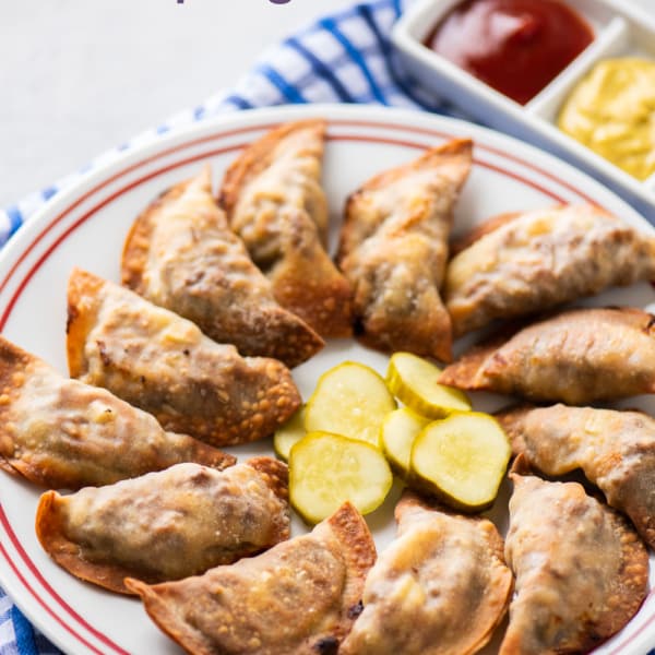 Air Fryer Cheeseburger Dumplings Potstickers | Air Fryer World