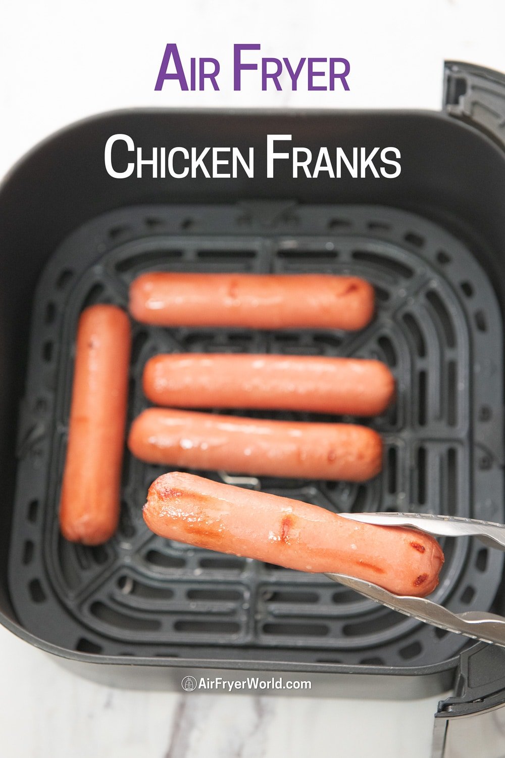 Air Fryer Chicken Hot Dogs Franks 10 min Quick Easy | Air Fryer W