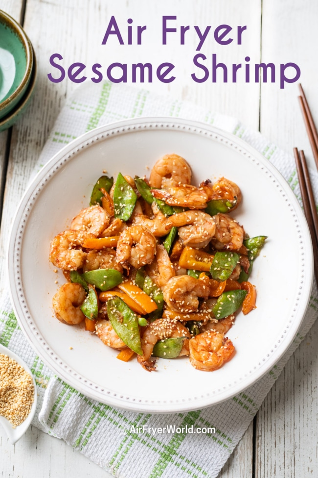 Air Fryer Sesame Shrimp Recipe Low Carb Healthy in 20 min