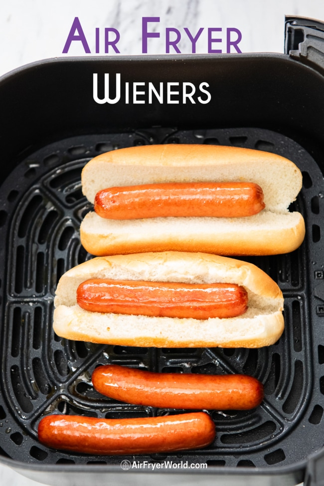 Air Fryer Wieners in 8 minutes | Air Frying Hot Dogs and Franks