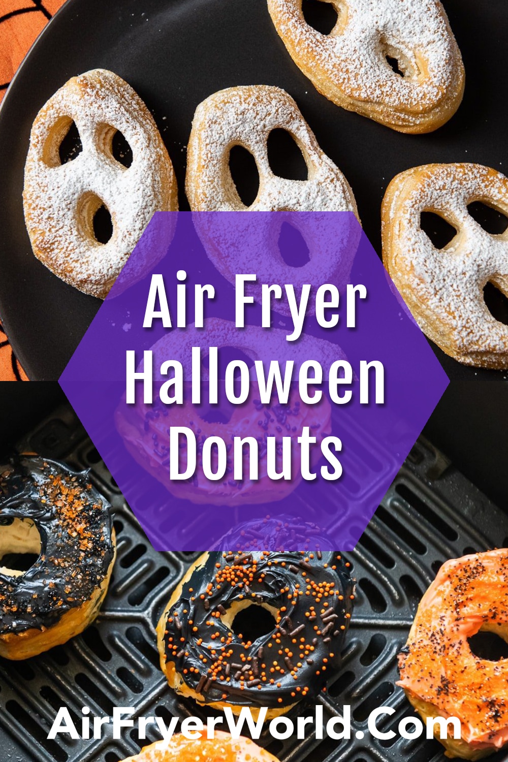Air Fryer Halloween Donuts with GHOST FACE | Air Fryer World