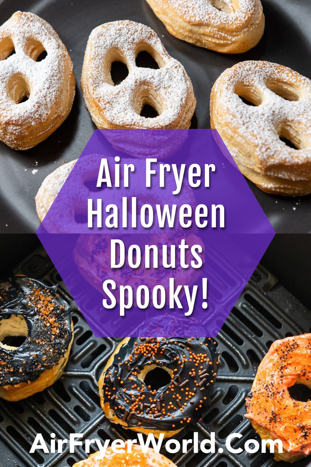 Air Fryer Halloween Donuts with GHOST FACE | Air Fryer World