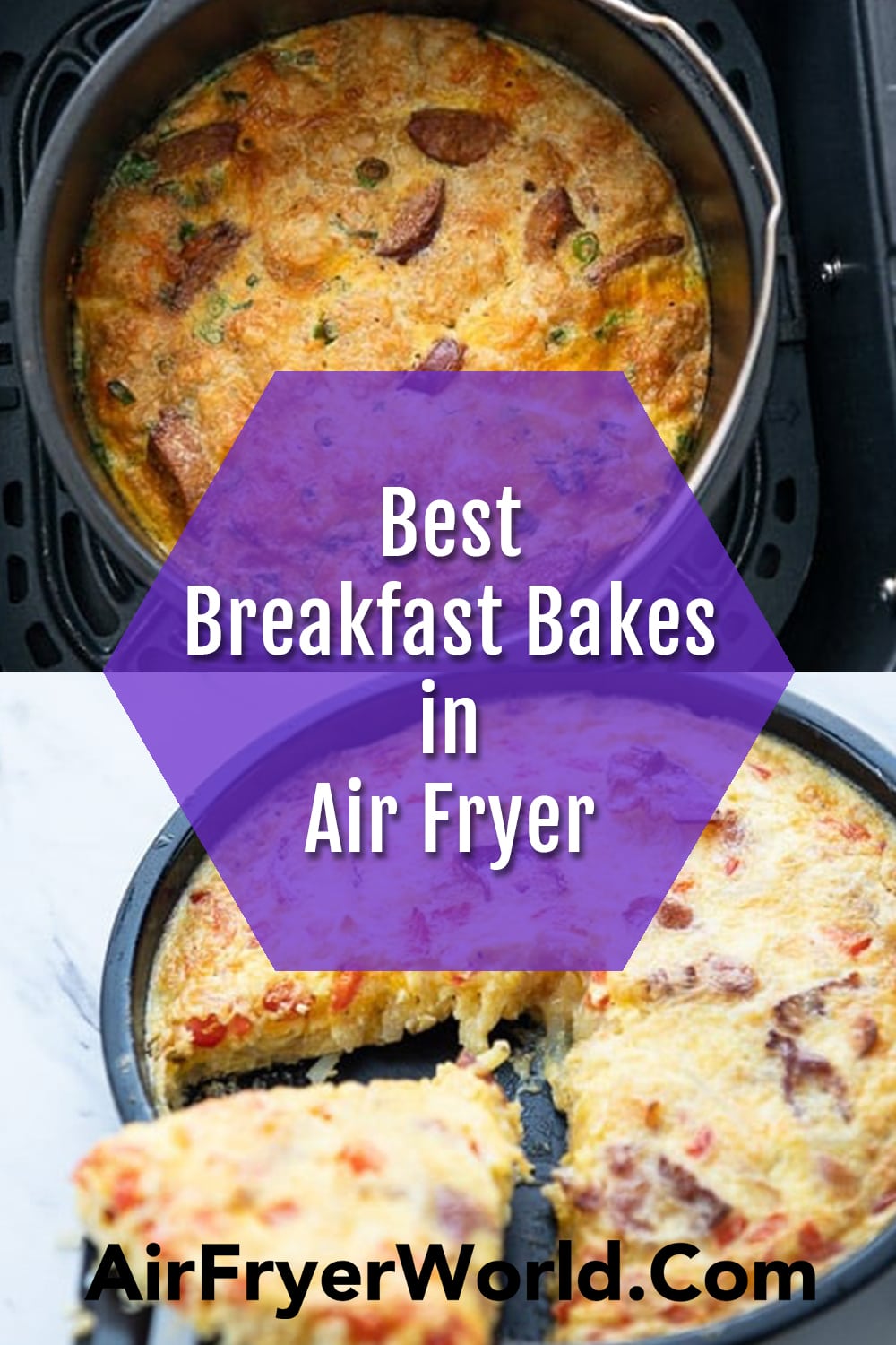 Air Fryer Breakfast Bakes with Hash Browns, Eggs | Air Fryer World