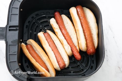 Air Fryer Beef Hot Dogs Franks 8 minutes EASY | Air Fryer World
