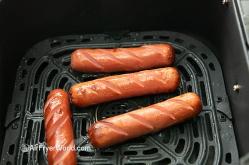Air Fryer Beef Hot Dogs Franks 8 minutes EASY | Air Fryer World